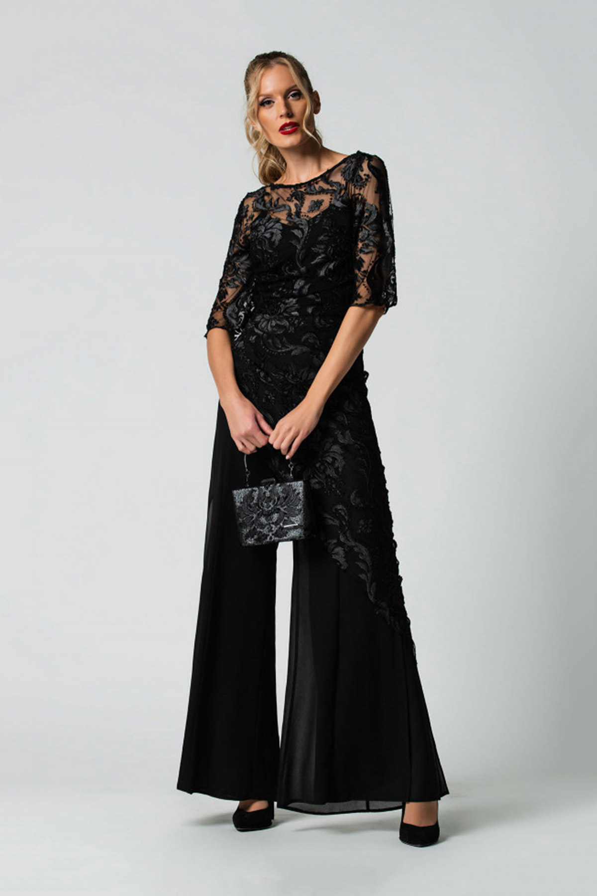 Crni kombinezon za svečane prilike | Modna kuća Luna