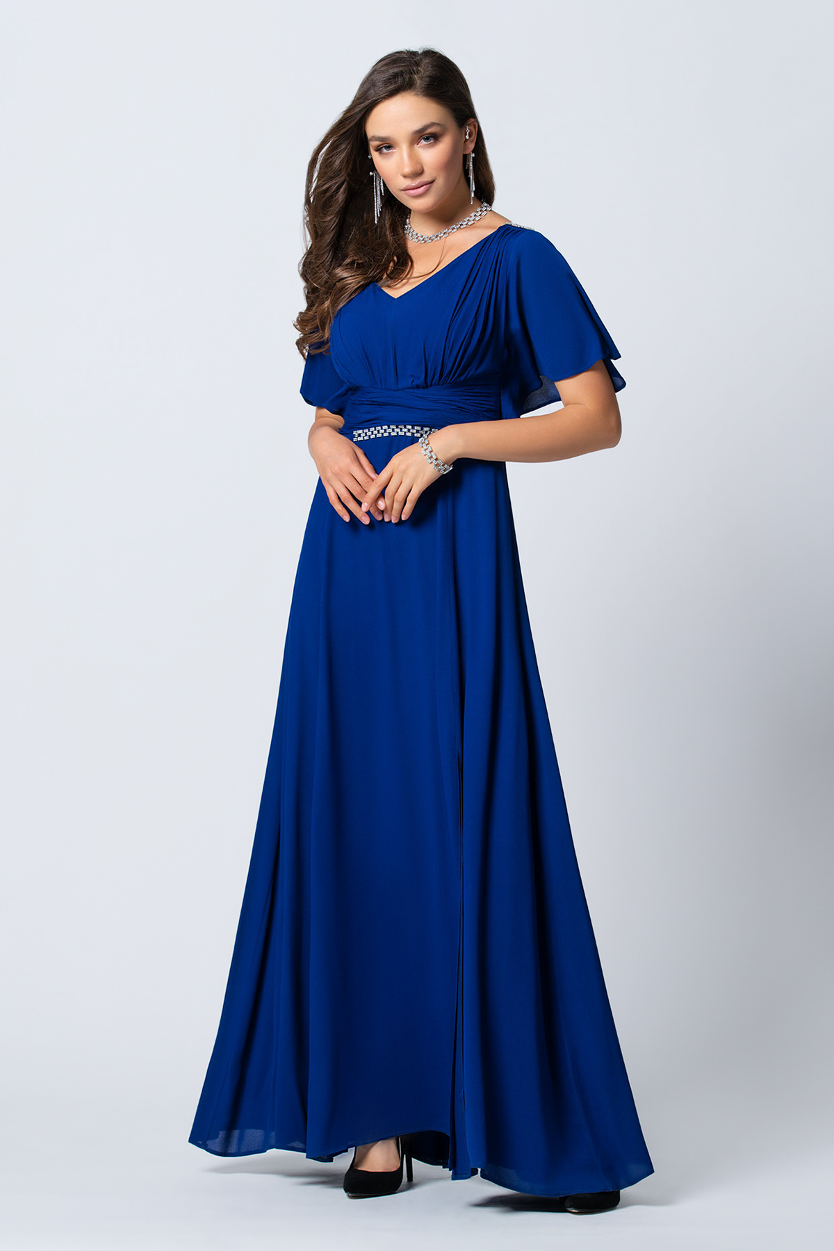 Duga haljina kraljevsko plave boje | Modna kuća Luna