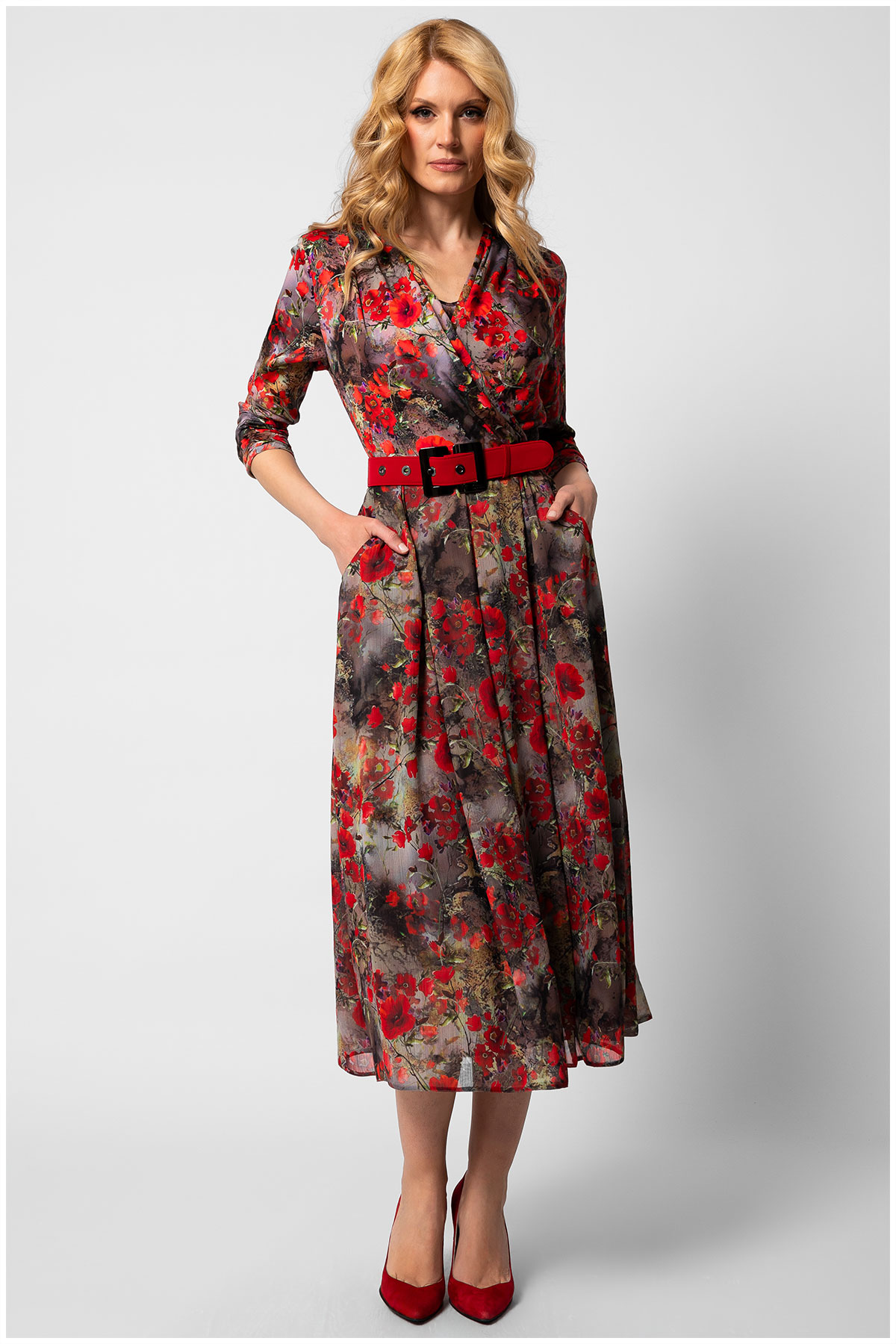 Long floral pattern dress | Luna Fashion House