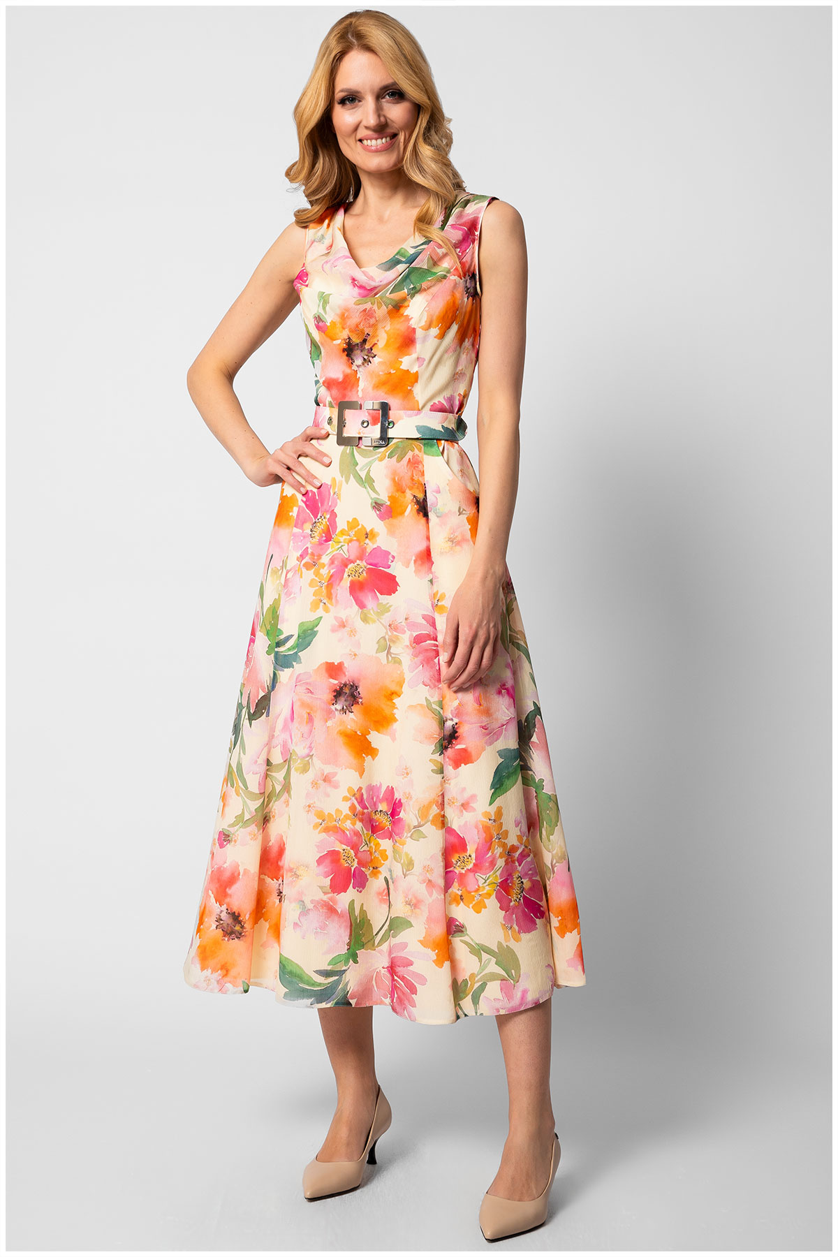 Midi floral dress | Luna Fashion House