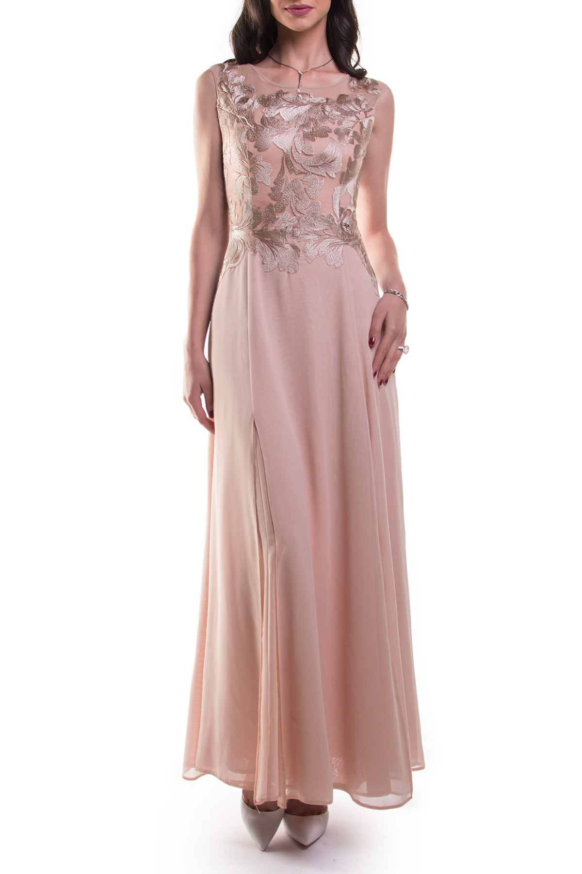 Elegantna Luna duga haljina sa čipkanom aplikacijom u gornjem delu ...
