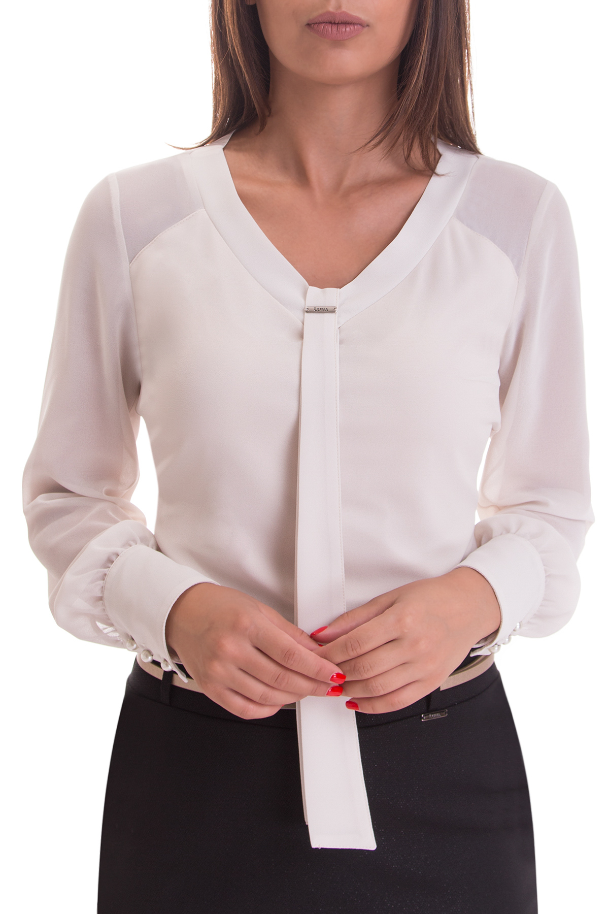 Elegantna bluza sa ukrasnom trakom za vezivanje | Modna kuća Luna