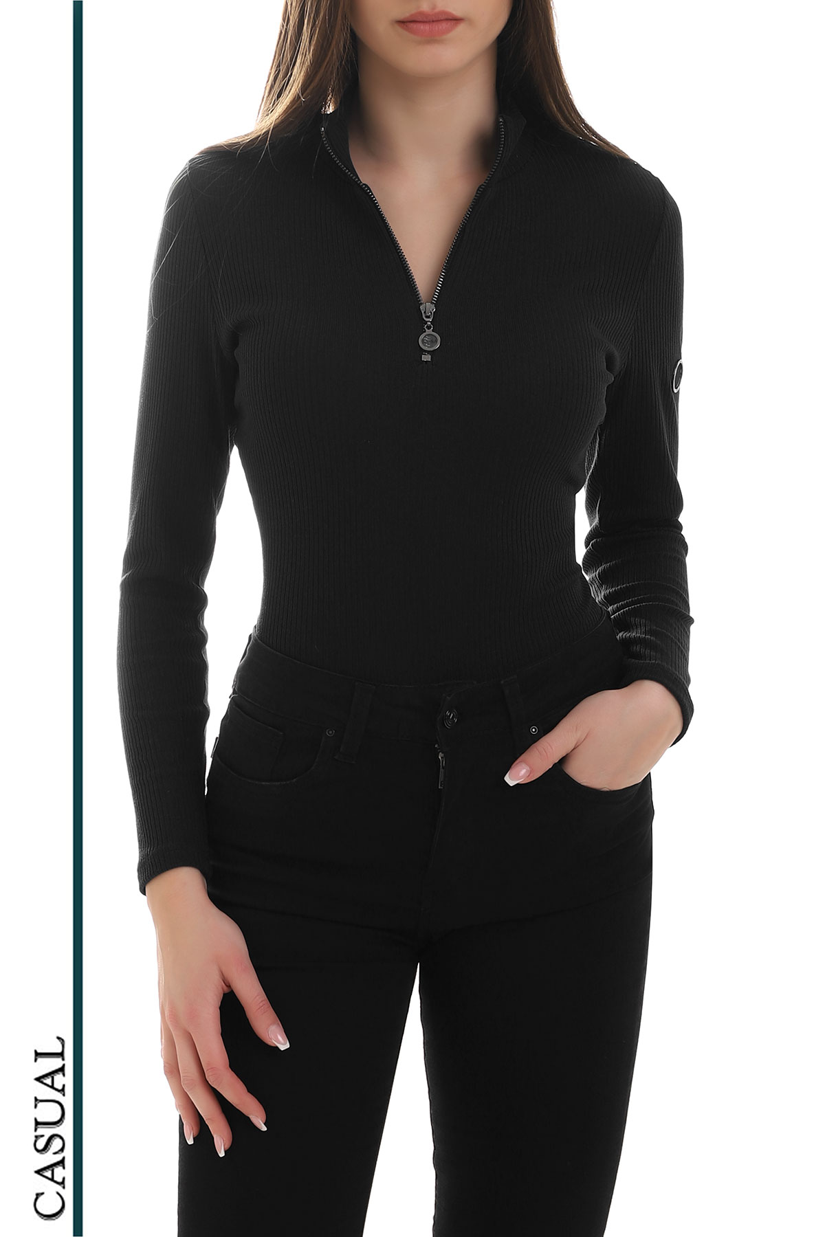 Udobna rolka od viskozne pletenine sa visokim procentom elastina ...