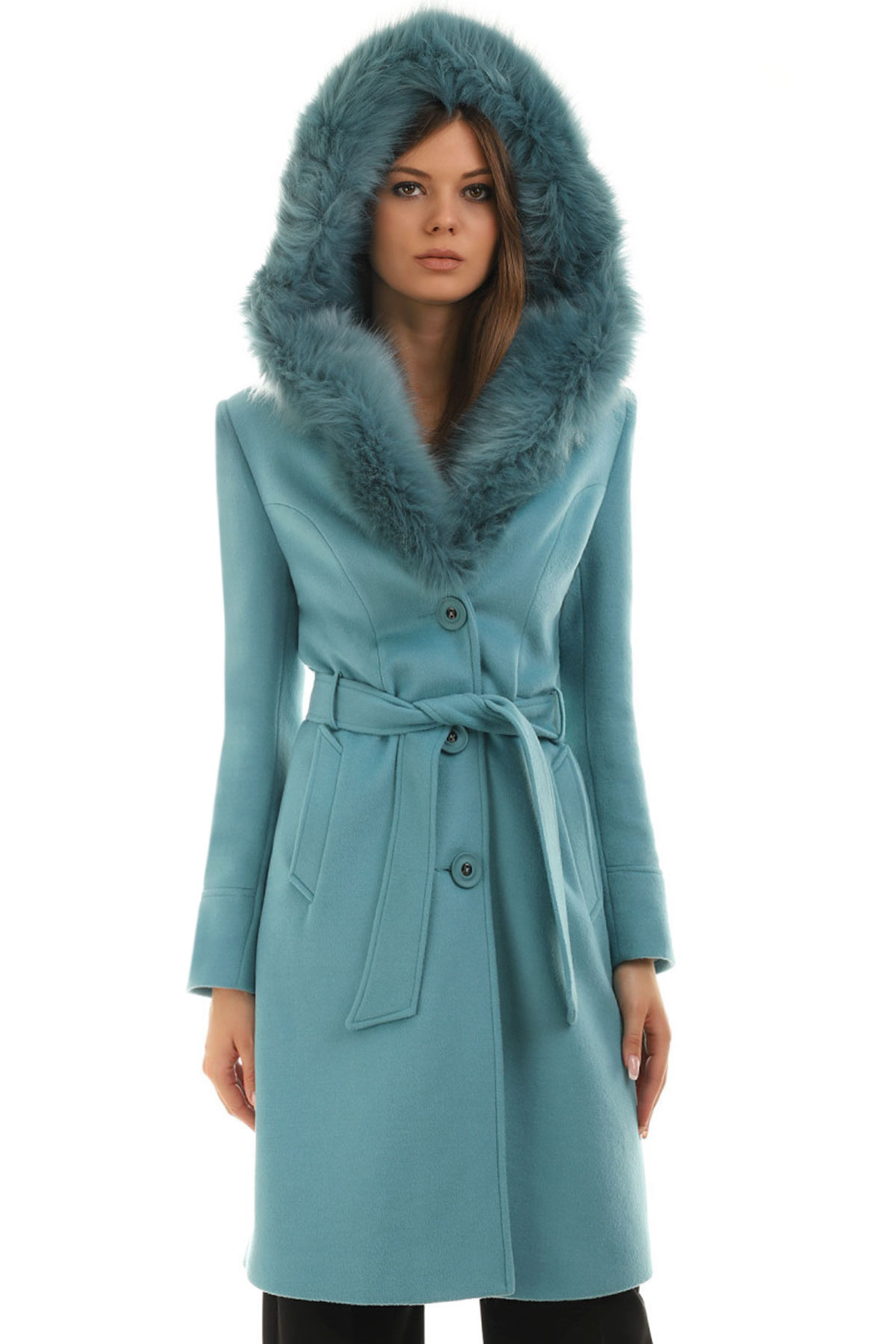 Trikizni Ženski Kaput sa Kapuljačom i Eko Krznom | Modna kuća Luna