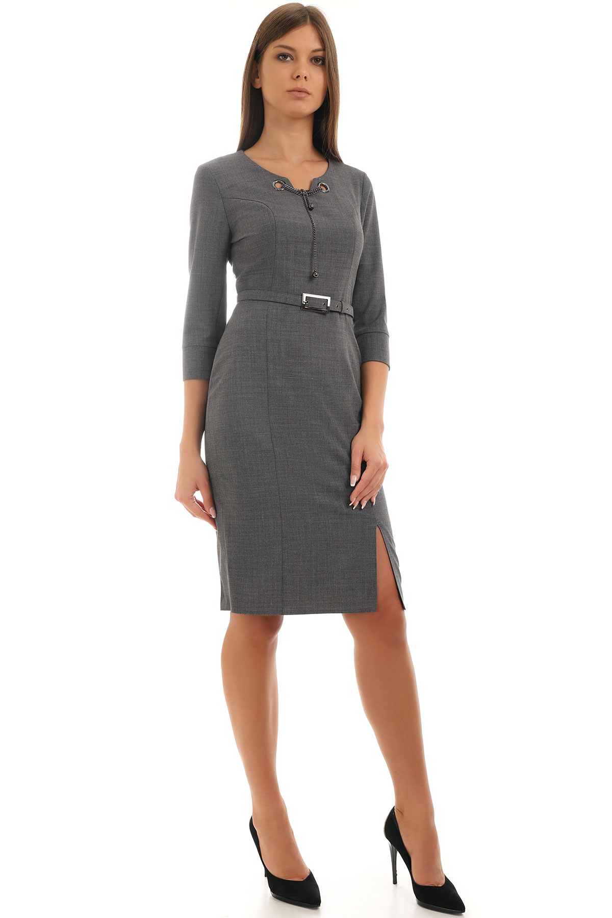 Uska siva haljina za poslovne prilike | Modna kuća Luna