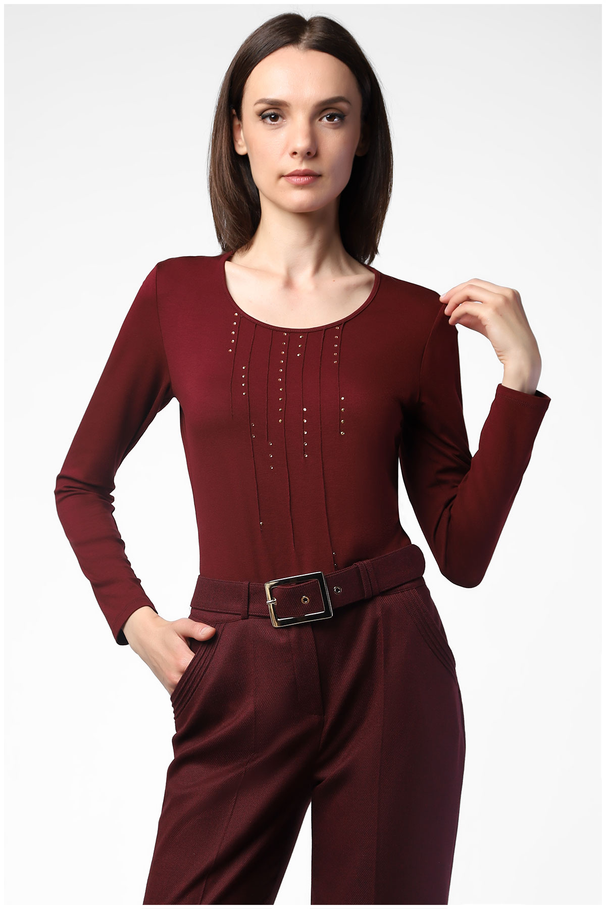 Viscose blouse with zirconia | Luna Fashion House