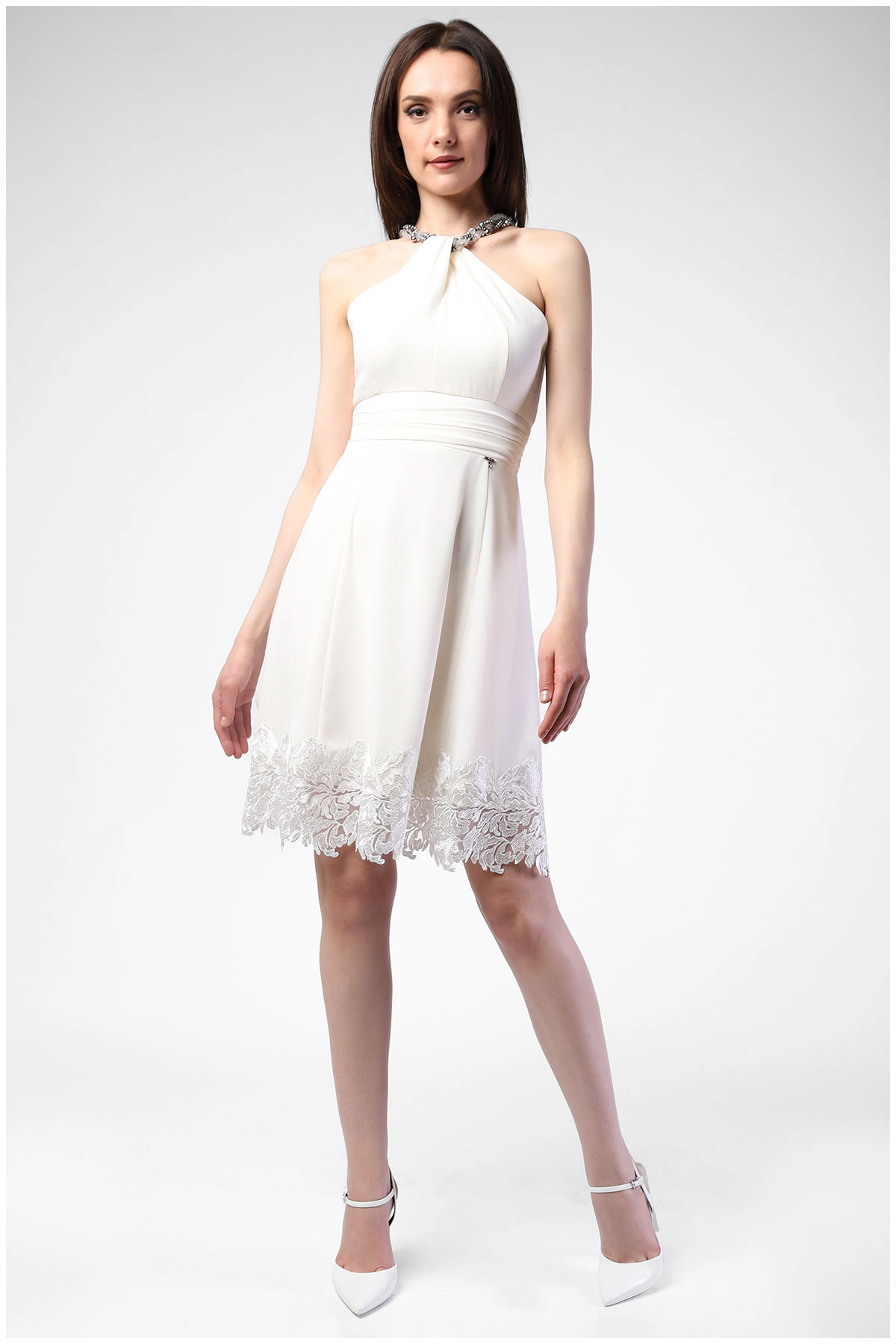 Kratka bela haljina | Modna kuća Luna