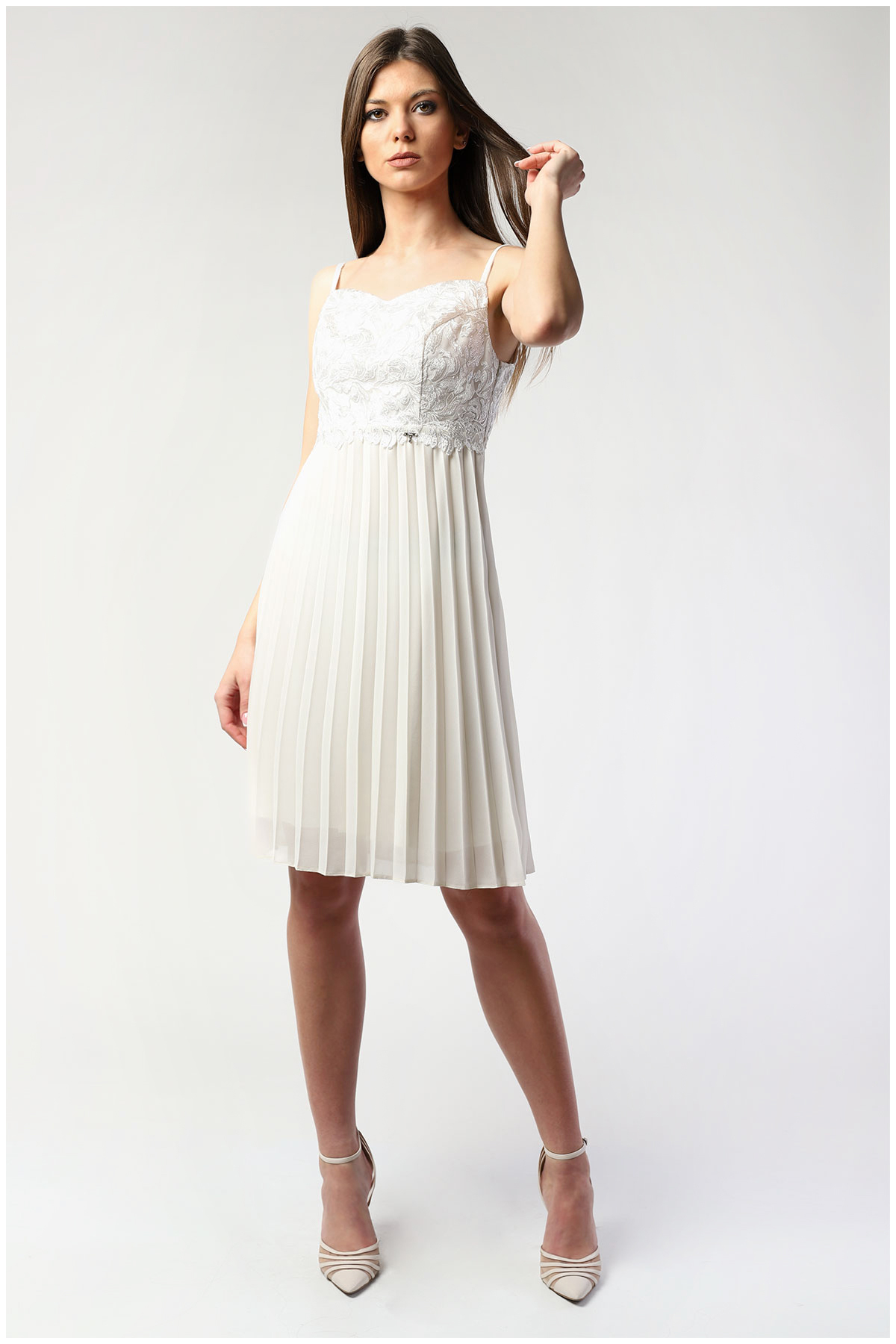 Plisirana kratka haljina | Modna kuća Luna