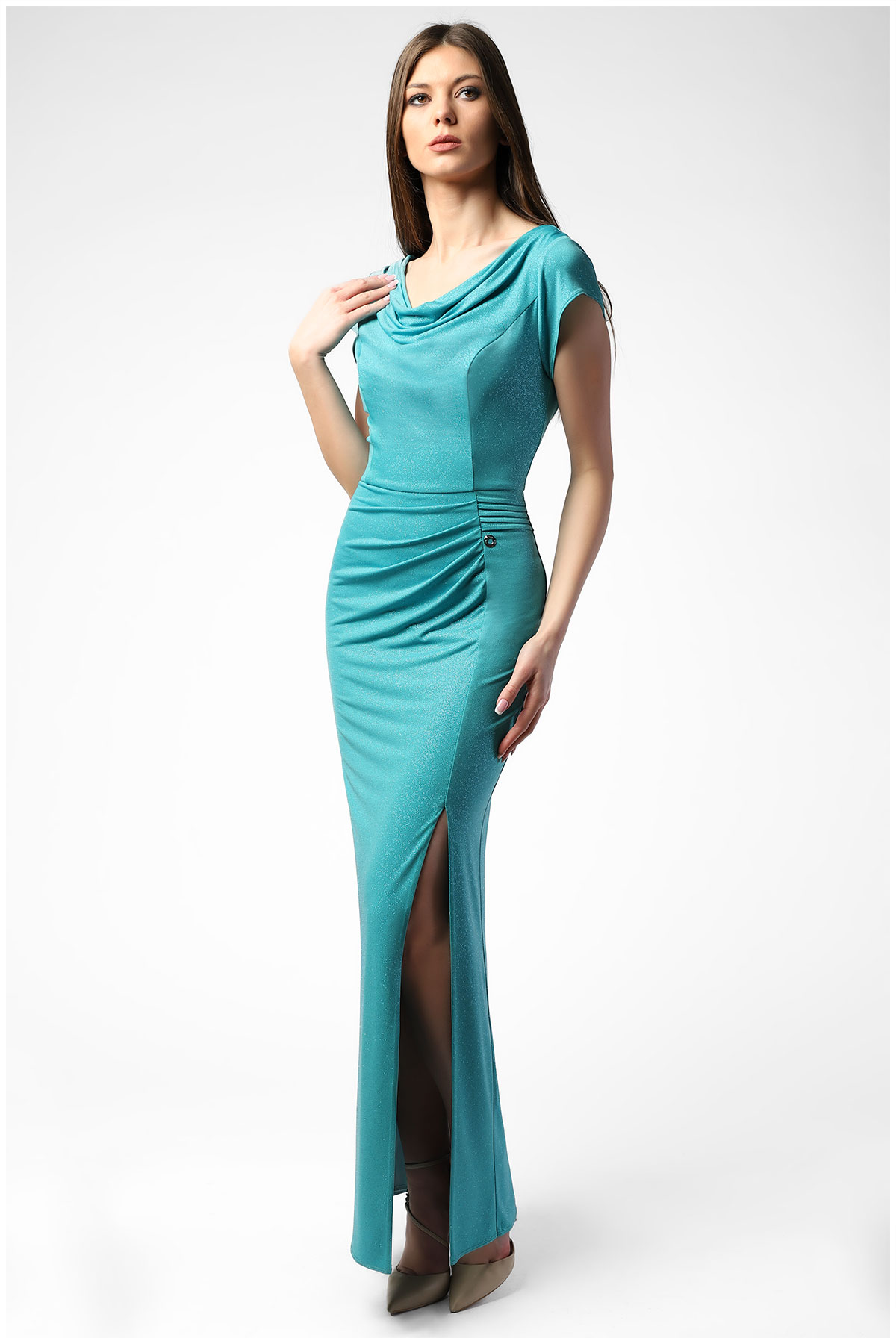 Duga tirkizna haljina | Modna kuća Luna