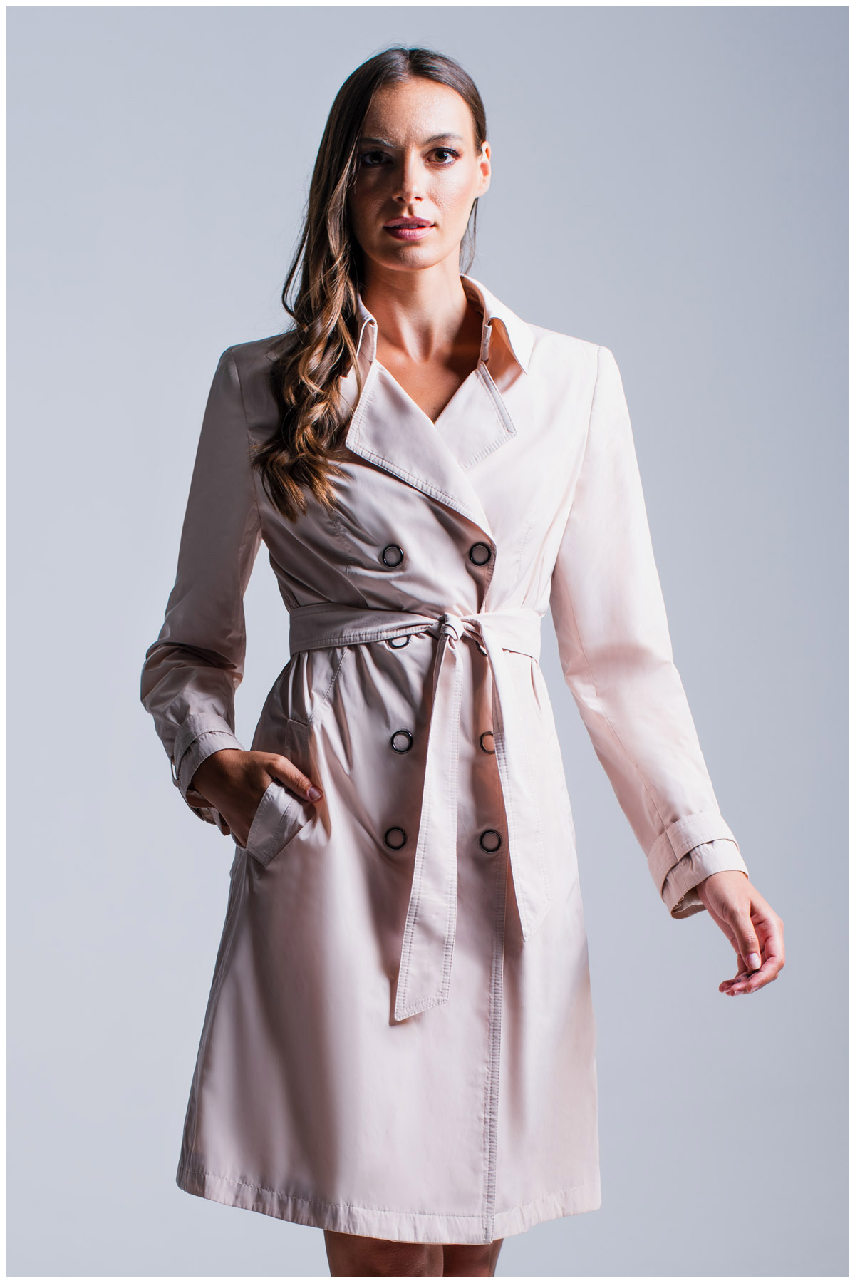 Elegantni bež mantil sa kaišem | Modna kuća Luna