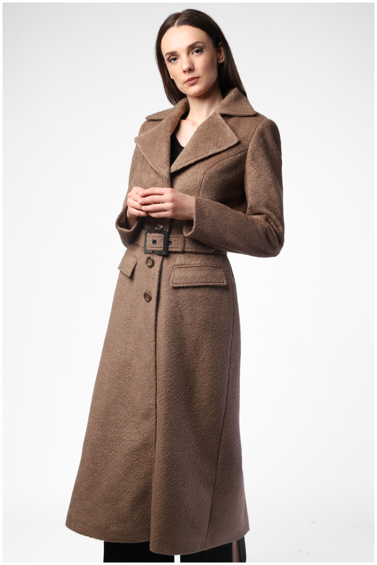 Elegantni kamel kaput midi dužine | Modna kuća Luna