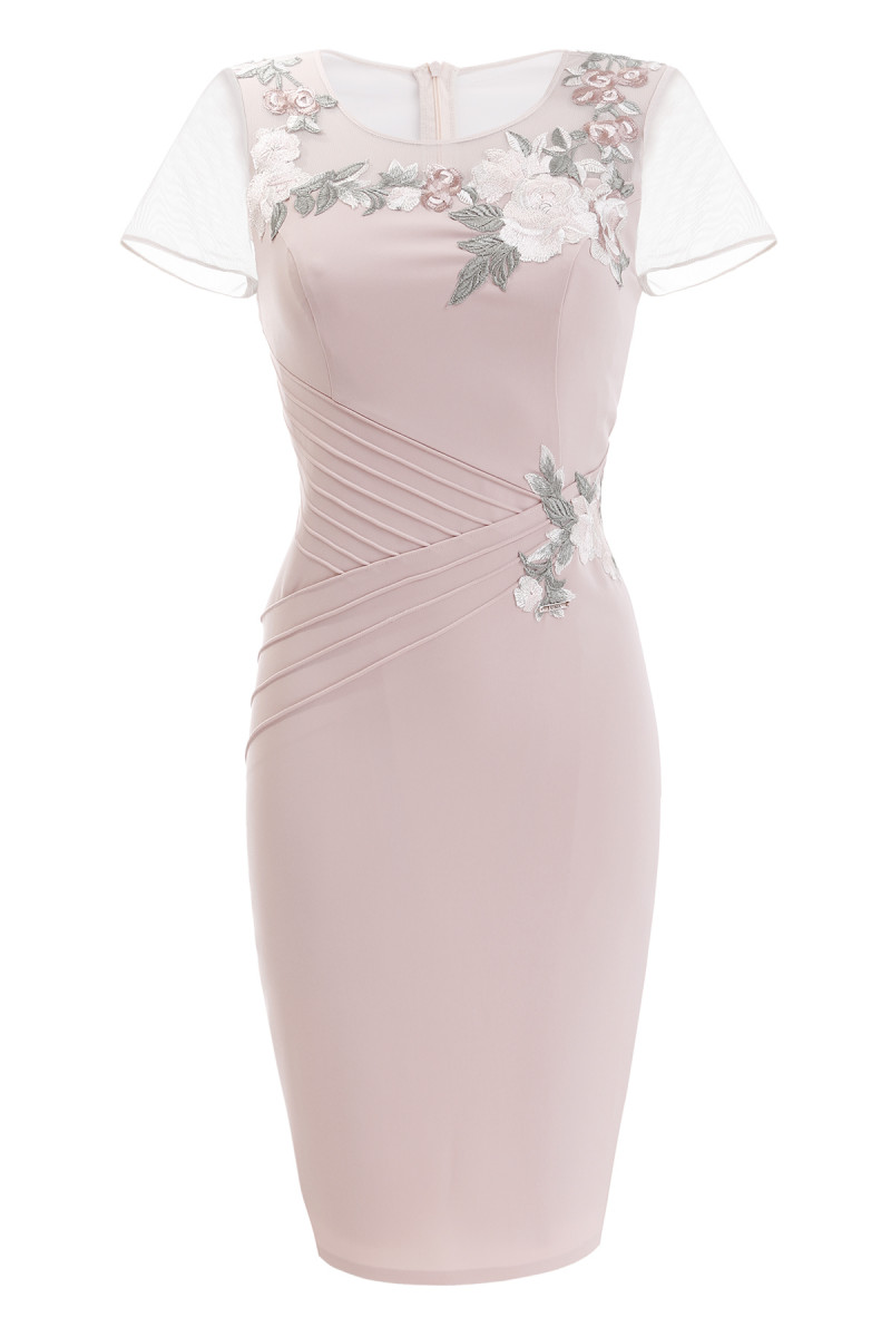 Slim-fit Luna dress with a floral application in the bust zone | Luna ...